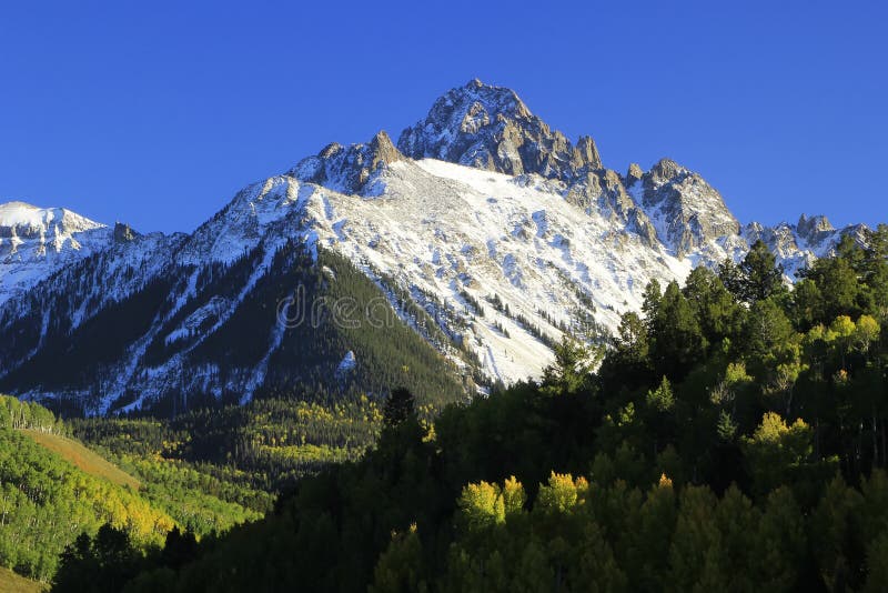 Mount Sopris, Elk Mountains, Colorado – Herbstfarben Stockfoto - Bild ...