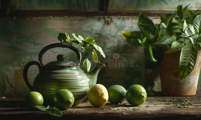 Bergamot Tea Leaves in a Ceramic Teapot, Ceramic Teapot, Bergamot ...