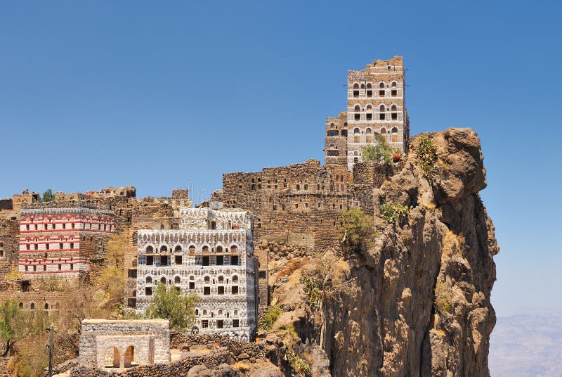 Panorama Av Haid Al-Jazil I Wadi Doan - Hadramaut - Yemen Arkivfoto ...