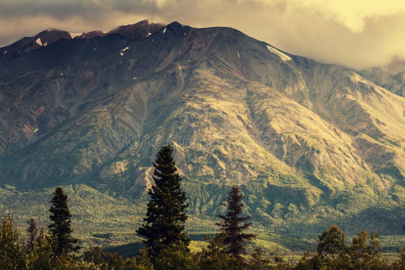 Berge auf Alaska stockfoto. Bild von wandern, wanderung - 58964512