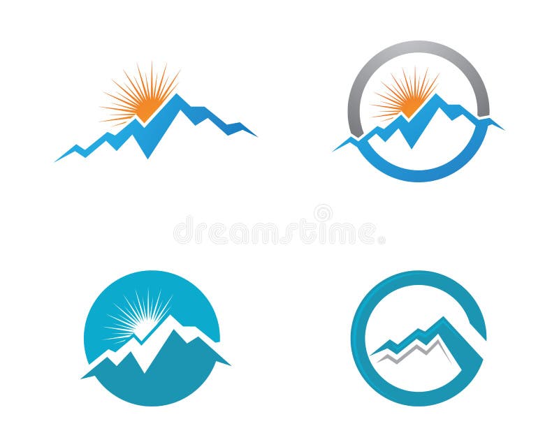 Berge Logo Template vektor abbildung. Illustration von konzept - 101143494