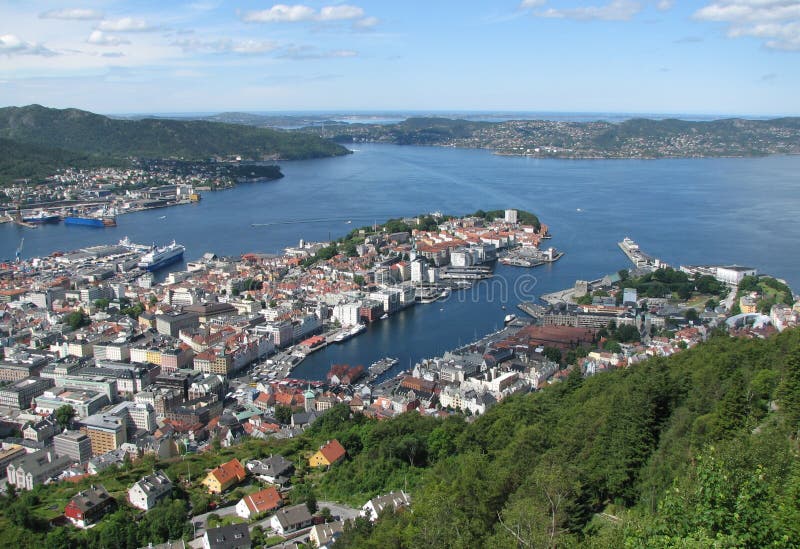 Bergen, Norway stock image. Image of mountains, trees - 2753755