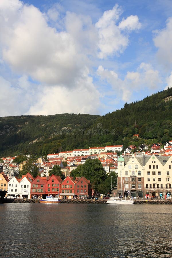 Bergen city in Norway stock image. Image of cloud, architecture - 7978225