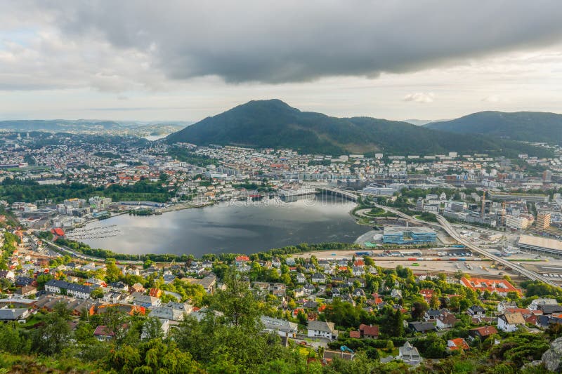 Bergen city view. stock image. Image of travel, panorama - 74571253