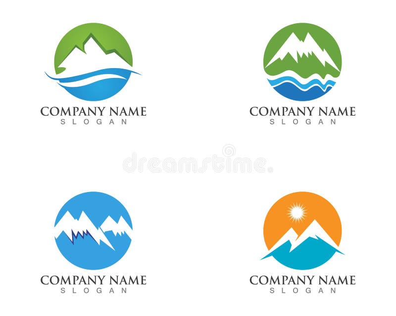 Bergen Logo Template vector illustratie. Illustration of kamp - 117984463