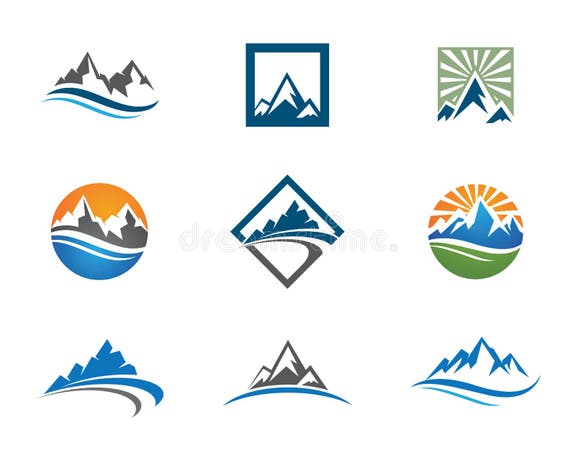 Bergen Logo Template vector illustratie. Illustration of blauw - 66442386