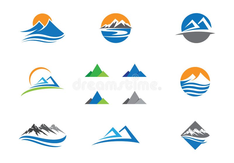 Bergen Logo Template vector illustratie. Illustration of waaier - 82403067