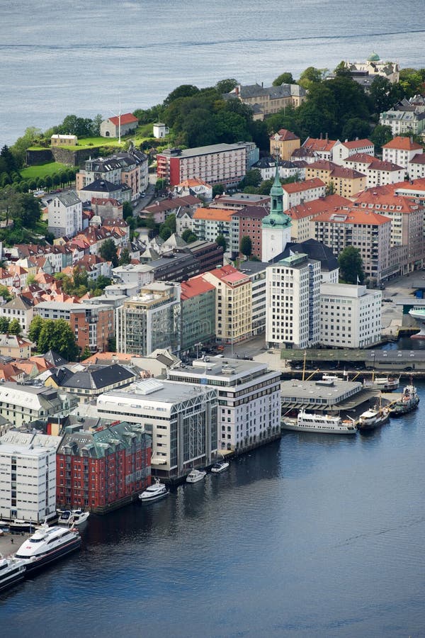Bergen, View of the City from Above Stock Photo - Image of horizon ...
