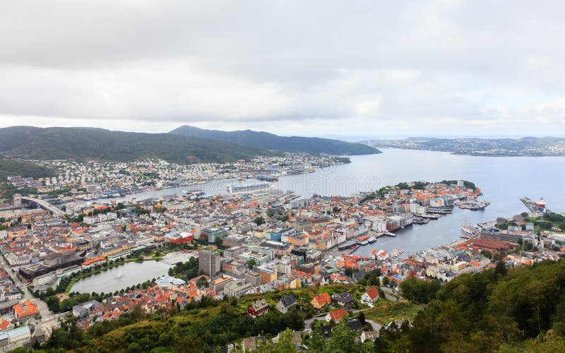 Bergen View editorial image. Image of hill, norge, outdoors - 65317910