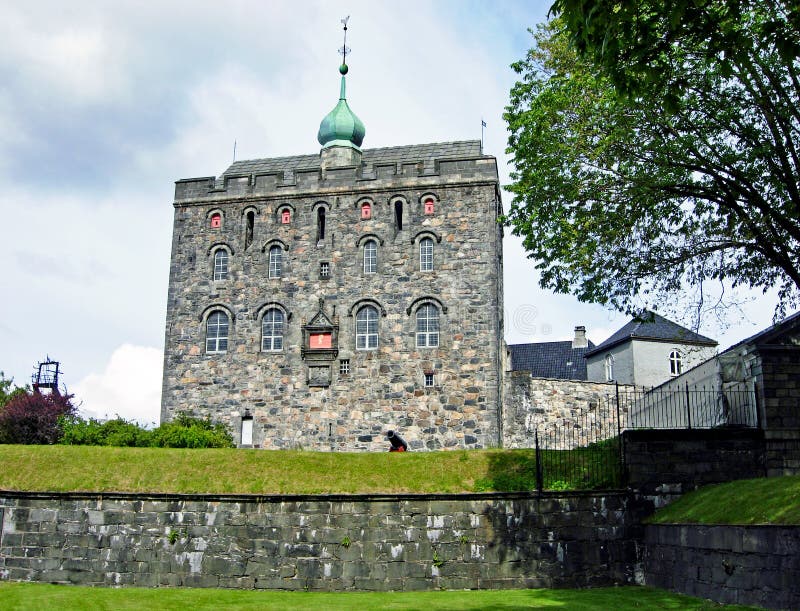 Bergenhus a Bergen (Norvegia) Immagine Stock - Immagine di fortezza ...