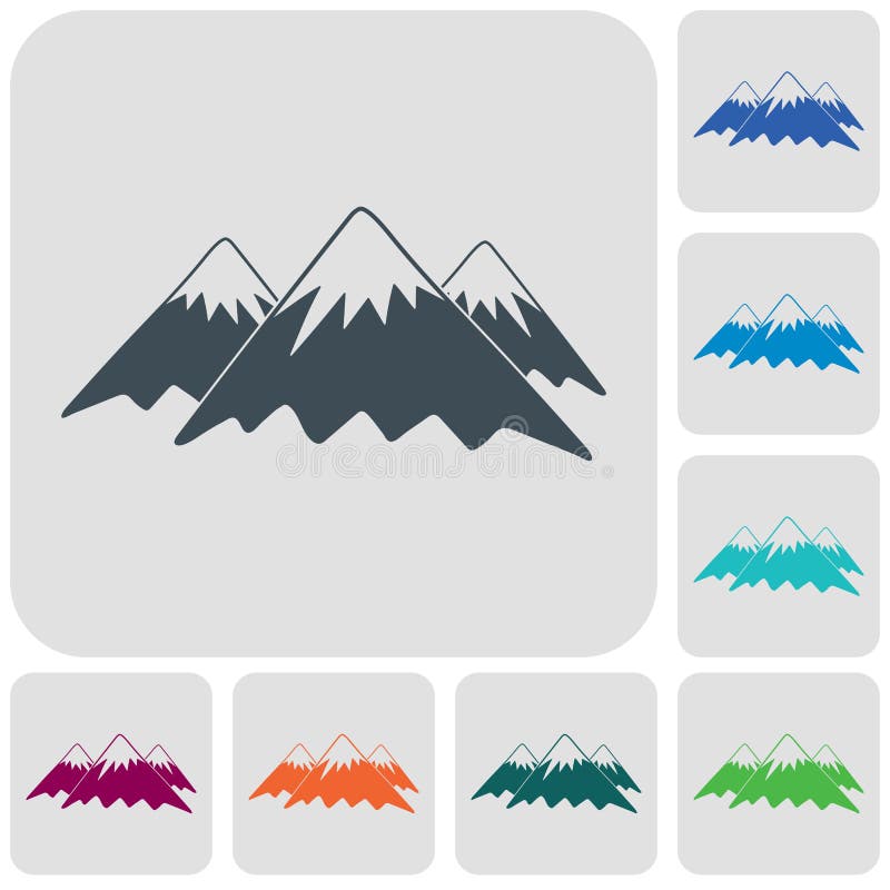 Bergpictogram Vector vector illustratie. Illustration of landschap ...