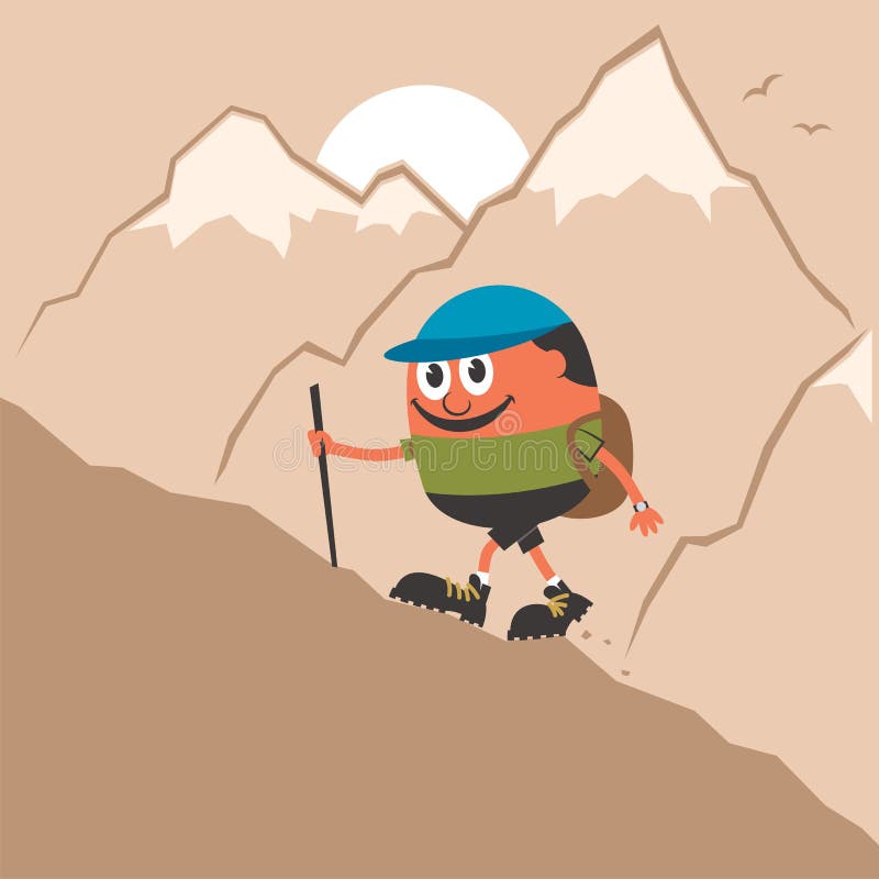 Bergsteigen vektor abbildung. Illustration von bergsteigen - 29160046