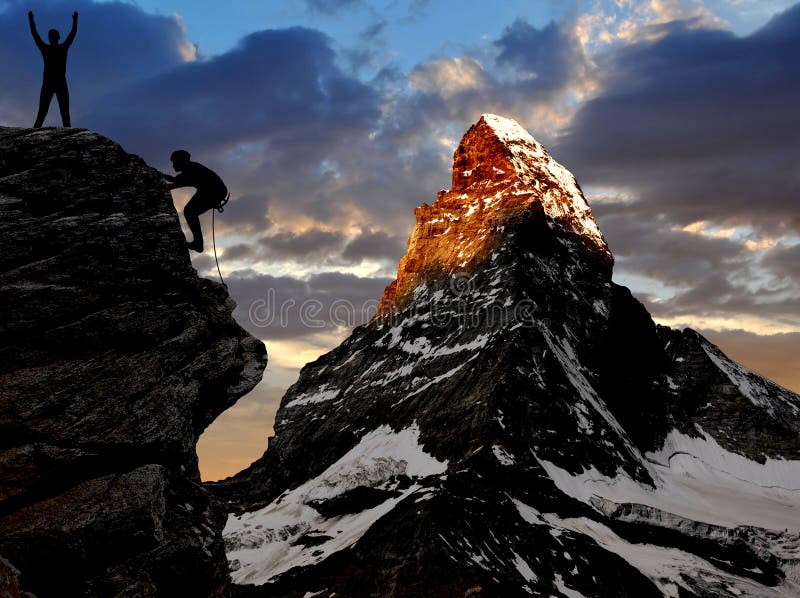 Bergsteiger stockbild. Bild von szenisch, adrenalin, anziehung - 22083359