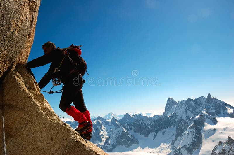 Bergsteiger stockfoto. Bild von bergsteigen, abenteuer - 2305584