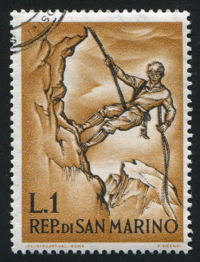 Bergsteiger, Der San Marino Absteigt Redaktionelles Stockfotografie ...