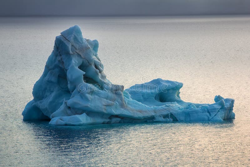 Melting Bergy Bit, Greenland. Stock Image - Image of blue, iceberg ...