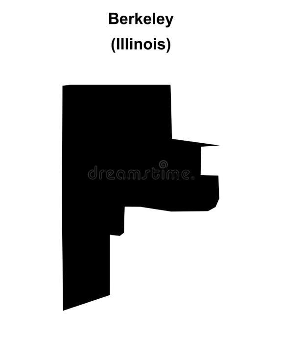 Berkeley outline map stock illustration. Illustration of administrative ...