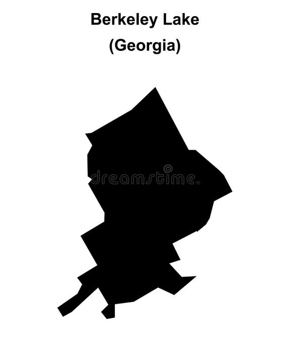 Berkeley Lake outline map stock illustration. Illustration of berkeley ...