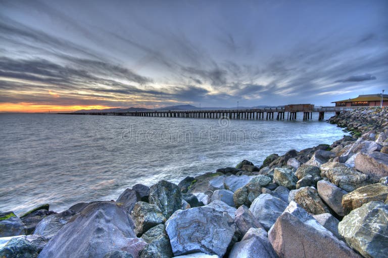 Berkeley Marina Sunset View Stock Image - Image of marina, golden: 8403935