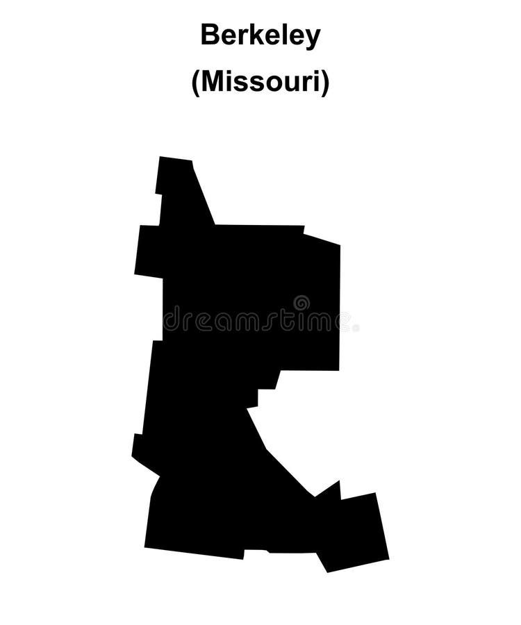 Berkeley outline map stock vector. Illustration of vector - 387455921