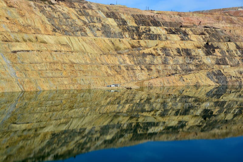 Berkeley Pit is a Open Pit Copper Mine with Colorful Water Stock Image ...