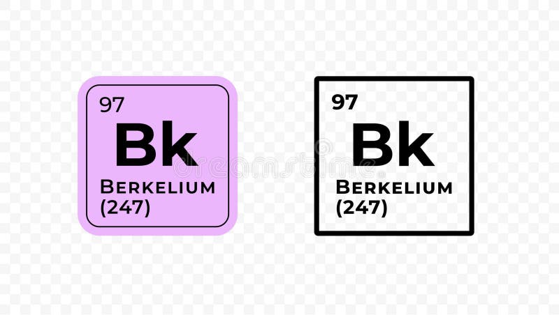 Berkelium, Chemical Element of the Periodic Table Vector Stock Vector ...