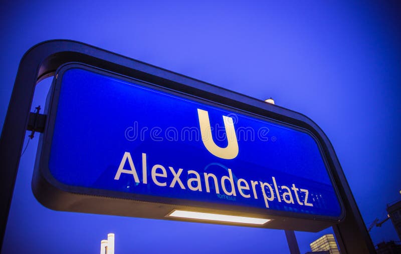 Berlin Alexanderplatz Sign, Berlin, Germany Stock Photo - Image of move ...