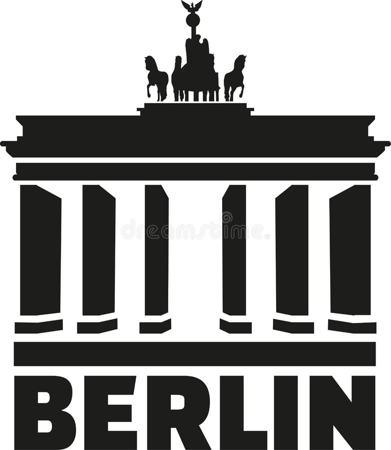 Berlin Brandenburg Gate stock vector. Illustration of monument - 107148459