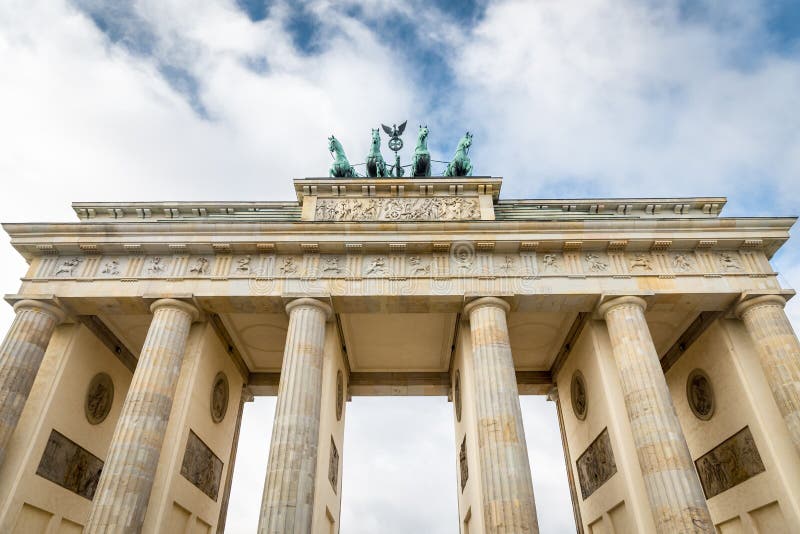 Berlin Brandenburg Port Germany Arkivfoto - Bild av port, arkitektur ...