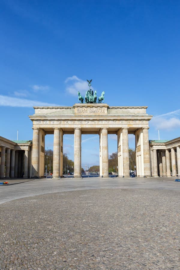 Berlin Brandenburger Tor Gate in Germany at Night Blue Hour Panoramic ...