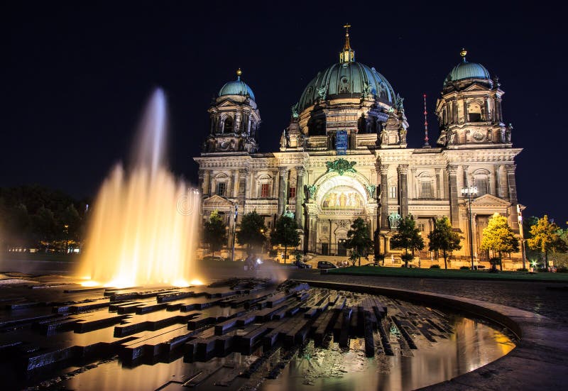 Berlin Cathedral Night View, Berlin, Germany Editorial Stock Photo ...