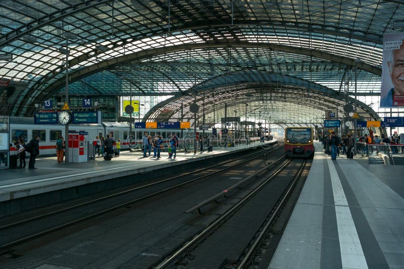 Berlin Central Station. Railway Platform Editorial Image - Image of ...