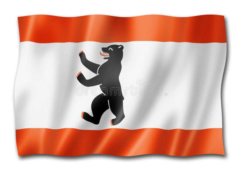 Berlin city flag, Germany stock illustration. Illustration of emblem ...