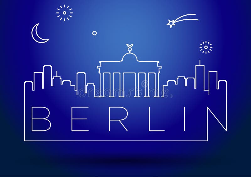 Berlin City Typography Design with Building Letters Stock Vector ...