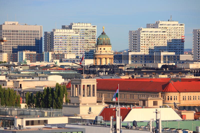 Berlin city skyline stock image. Image of cityscape - 144040337
