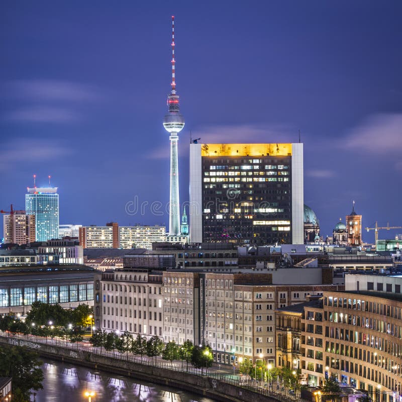 Berlin Cityscape stock photo. Image of aerial, fischerinsel - 34367100