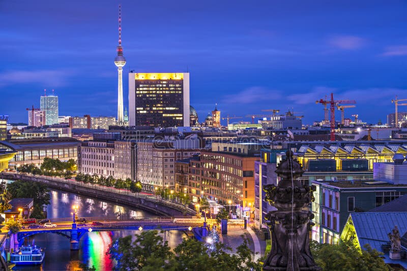 Berlin Cityscape stock photo. Image of europe, long, landmark - 34388218