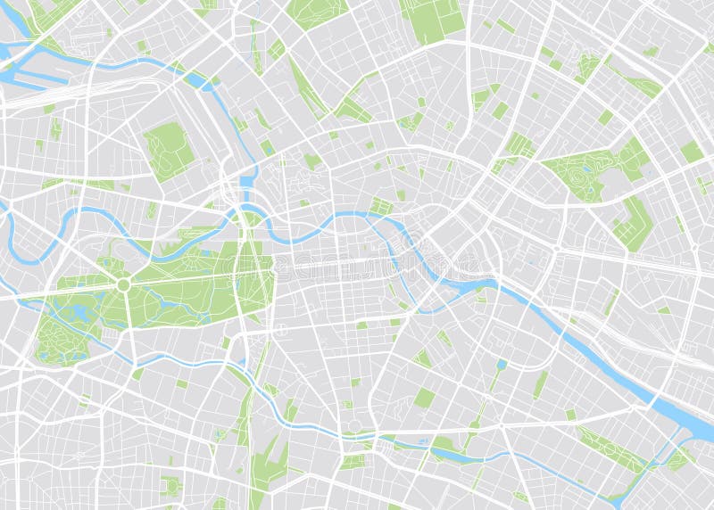 Vector map Berlin district stock vector. Illustration of german - 84725169