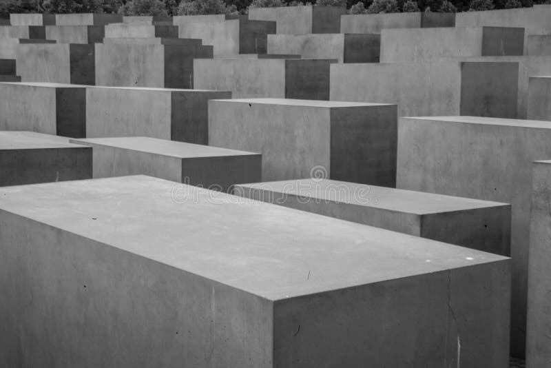 Beautiful Art Installation Made of Concrete Cubic Blocks Editorial ...