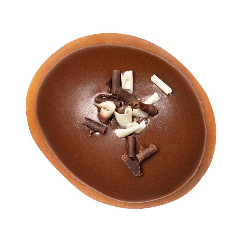 Donut with Red Glossy Glaze Isolated on White Background. One Round Red ...