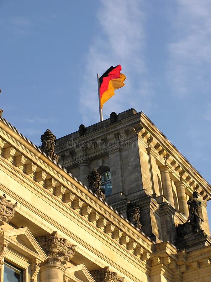 Berlin flag stock image. Image of reflection, cloud, german - 155395
