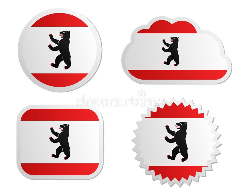 Berlin flag labels stock vector. Illustration of icons - 85905892