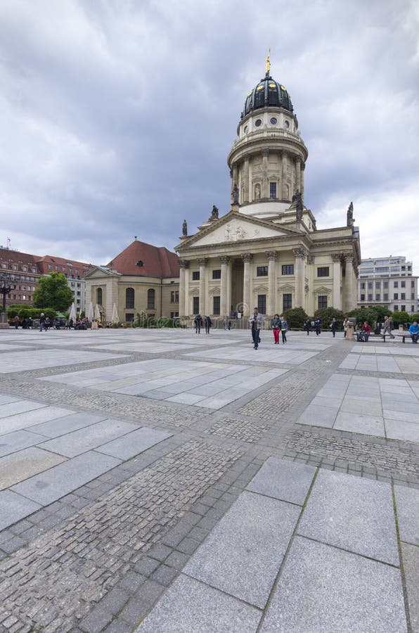 Berlin, Gendarmenmarkt, Square With Music Hall And German Church ...