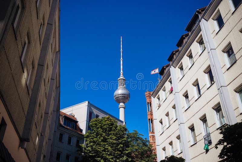 Berlin Germany Alexanderplatz Tower Editorial Photography - Image of ...