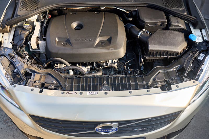 Berlin, Germany - August 20, 2022: Engine Cover in Engine Bay of 3rd ...