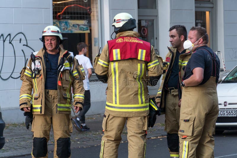 German firefighters editorial photography. Image of pipe - 221013462