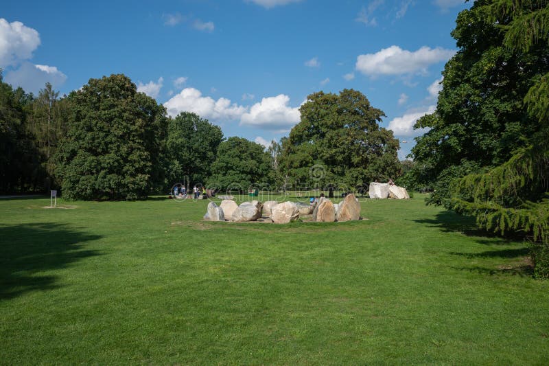 Berlin, Germany - August 11 , 2021 - View of the Goethe Monument in ...
