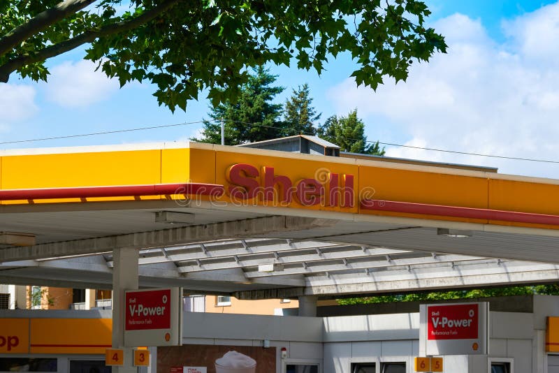 View To a Shell Group Petrol Station Editorial Stock Photo - Image of ...