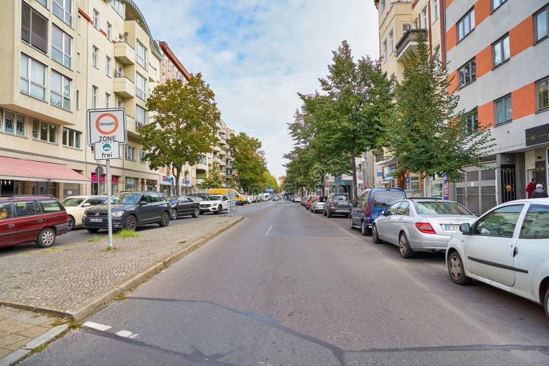 Street Level View of a Road in Berlin Editorial Image - Image of ...