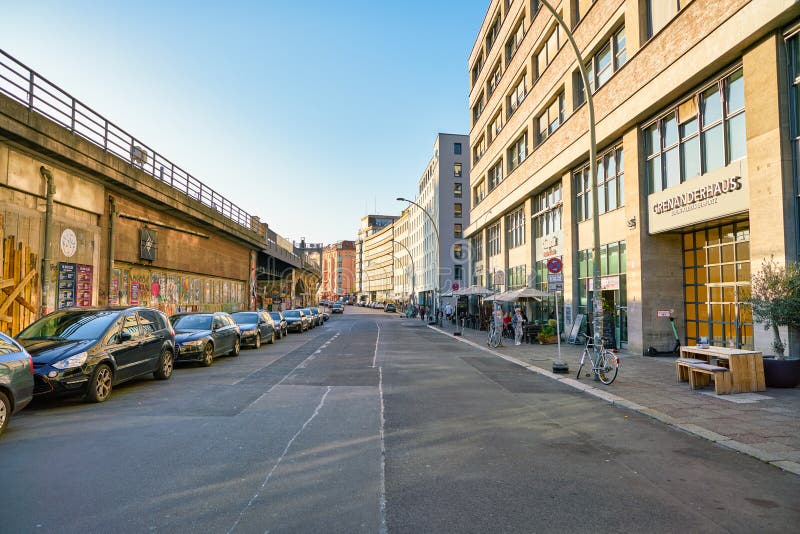 Street Level View of a Road in Berlin Editorial Stock Image - Image of ...